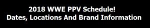 WWE PPV Schedule 2018 - WWE Pay-Per-View List - IWNerd.com